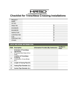 Fillable Online Section 28 - Checklist for Trenchless Crossing ...