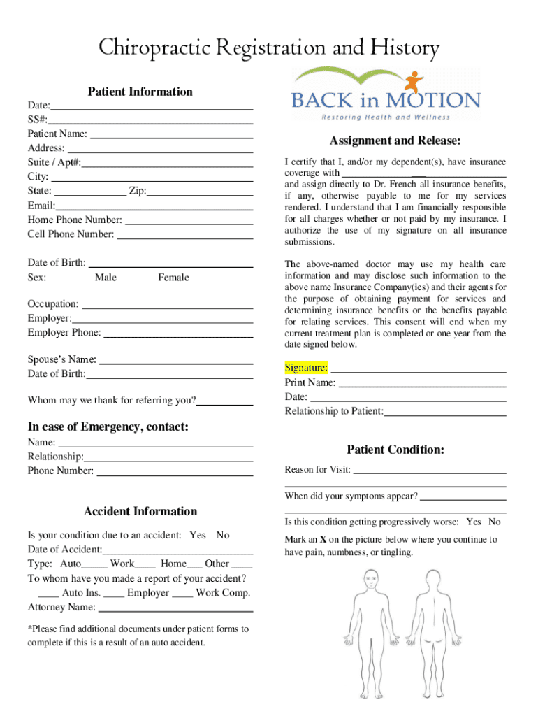 Fillable Online Application for Chiropractic Examination and Initial ...