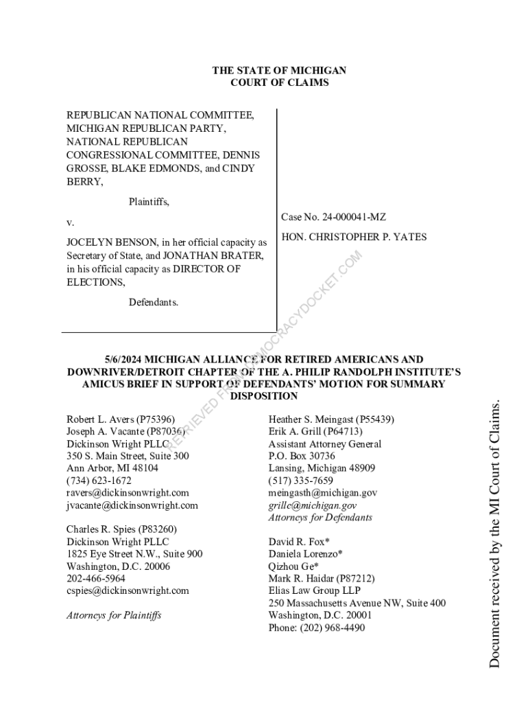 Fillable Online MICHIGAN REPUBLICAN PARTY, Fax Email Print - pdfFiller