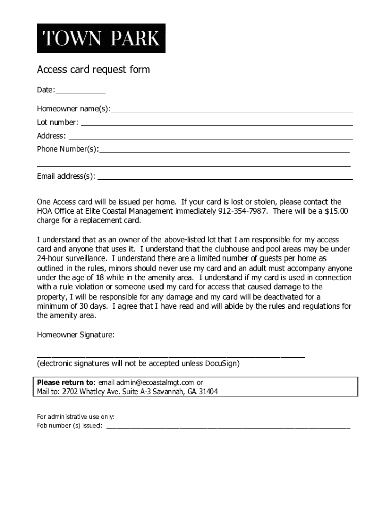 Fillable Online Access Card Request Form - NC DOA Fax Email Print ...