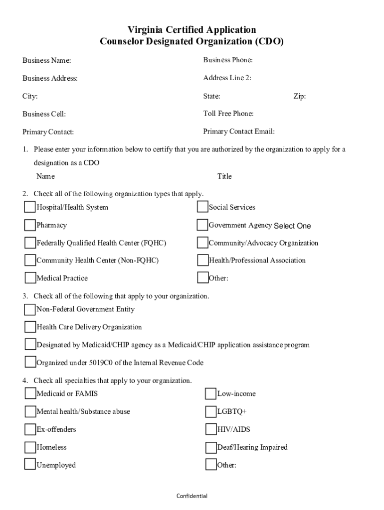 Fillable Online Become a Certified Application Counselor organization ...