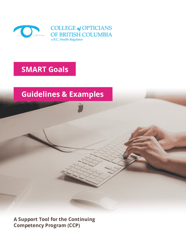 Fillable Online Getting More out of Your CCP: How to Set SMART Goals ...