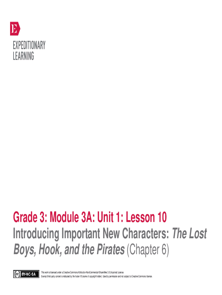 Fillable Online Lesson 10 Introducing Important New Characters: The ...