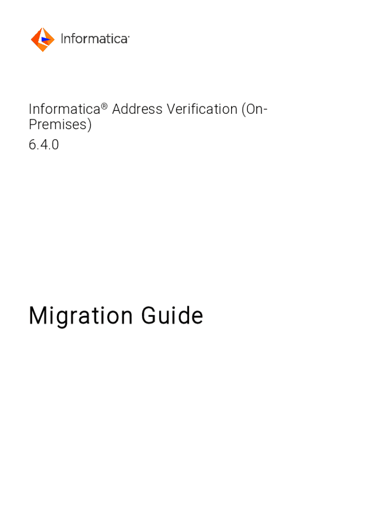 Fillable Online Informatica Address Verification (On-Premises) - 6.4.0 - Migration Guide ...