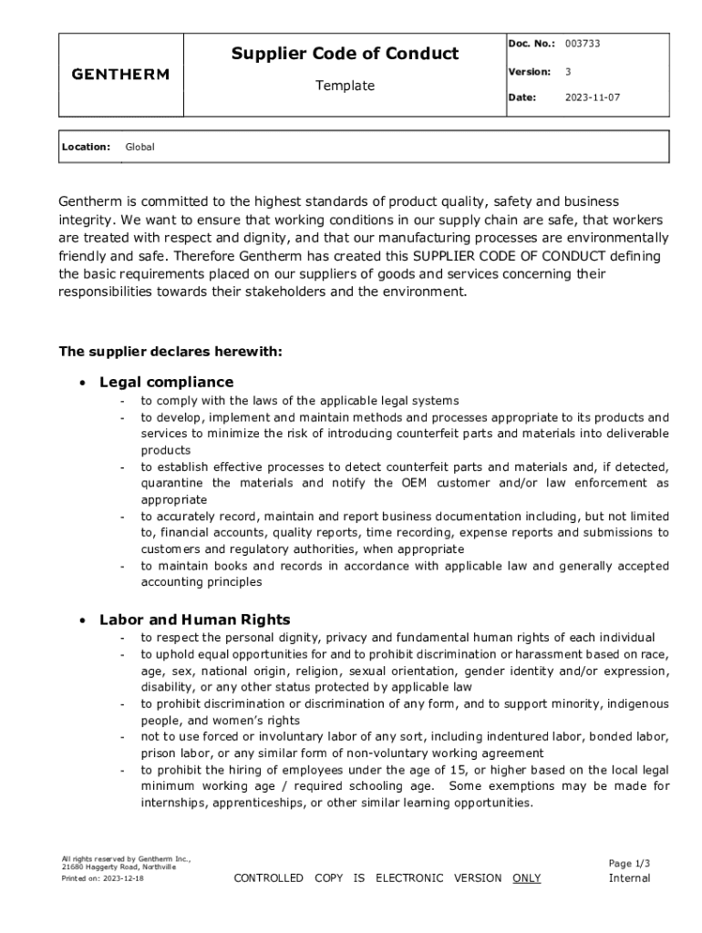 Fillable Online Code of Conduct (CoC) for OpenAI as vendor for your ...