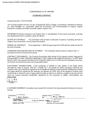 Fillable Online CCC Plus Contract Table of Contents - Virginia Medicaid ...