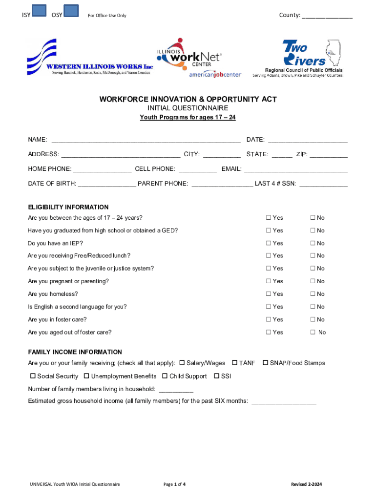Fillable Online Workforce Innovation and Opportunity Act (WIOA) Tuition ...