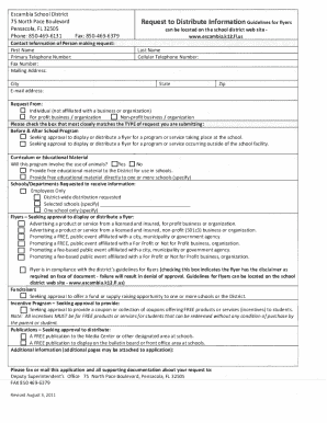Fillable Online Guidelines for Flyers Request Type: Outside ...