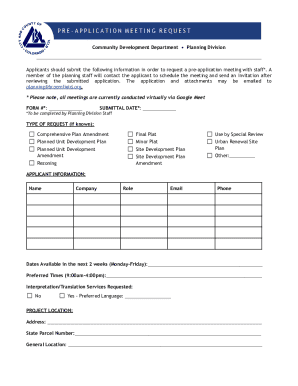 Fillable Online Pre Application Form - Broomfield Fax Email Print ...