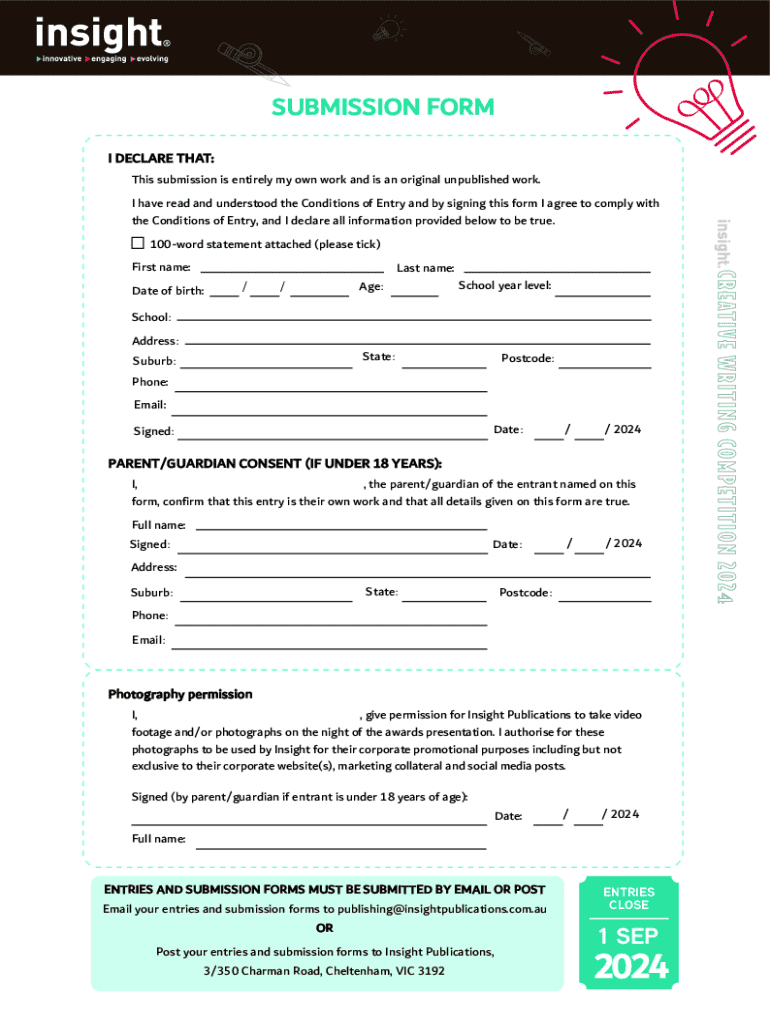 Fillable Online The Proper Format to Use When Submitting Short Story ...