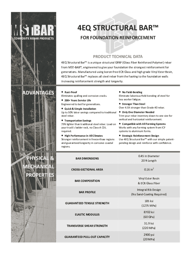 Fillable Online tuf n lite 4EQ SB 4eq structural barCarrollConstSupply ...