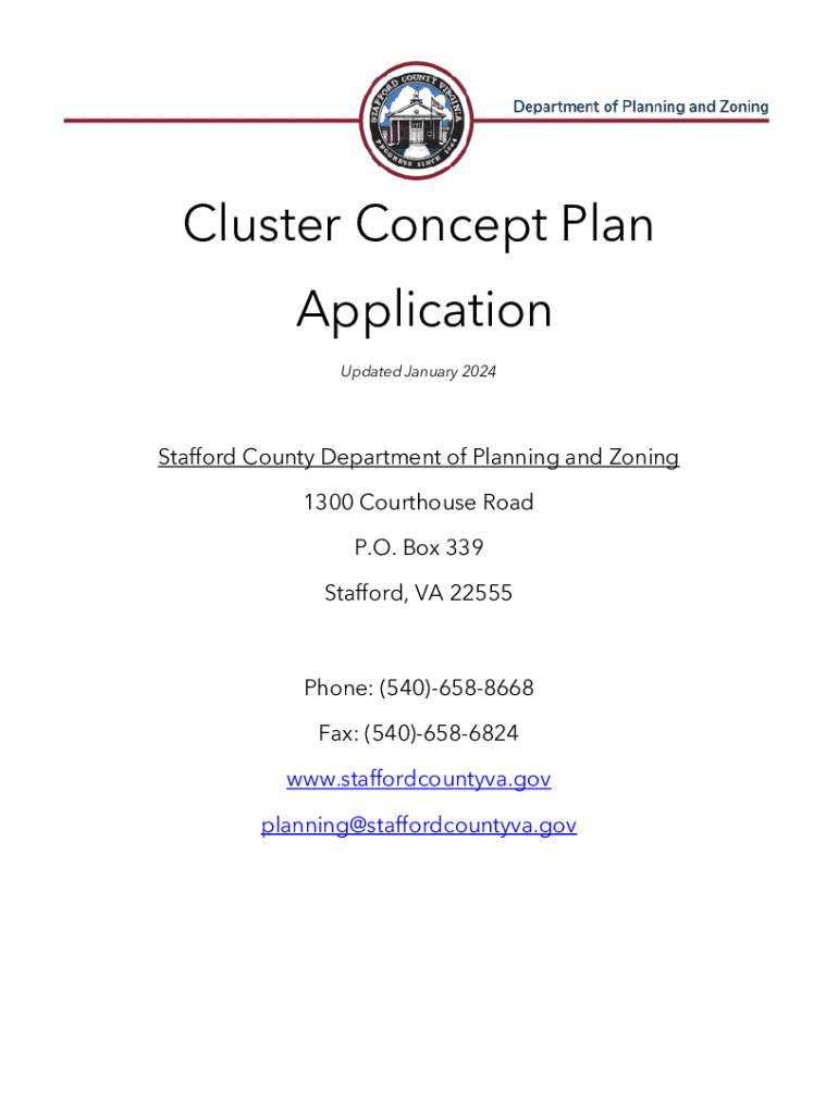 Fillable Online Cluster Concept Plan Fax Email Print - pdfFiller