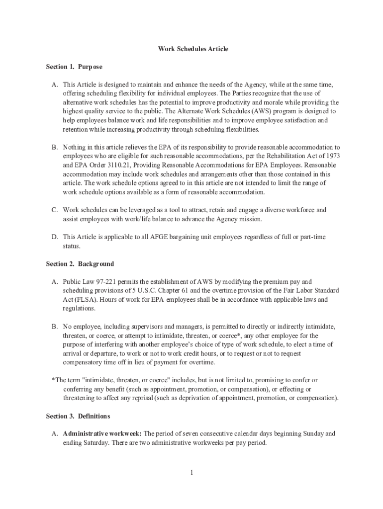 Fillable Online How to create a flexible work schedules policy (plus ...