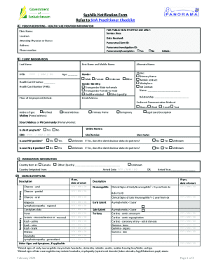 Fillable Online INFECTIOUS SYPHILIS NOTIFICATION FORM Fax Email Print ...