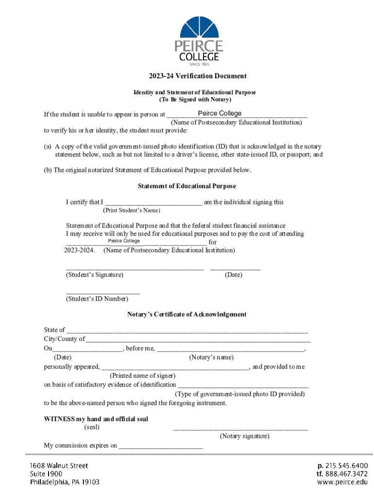Fillable Online 2023-24 ID Statement Notary Word Version Fax Email ...