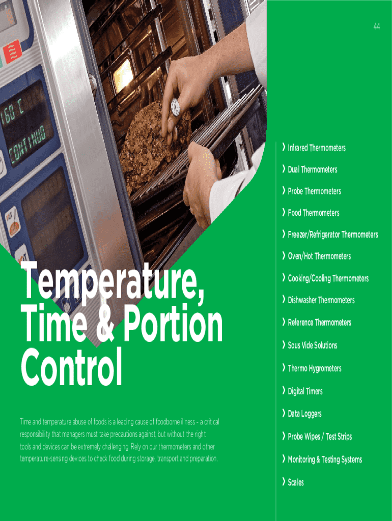 Fillable Online Temperature, Time & Portion Control Fax Email Print ...
