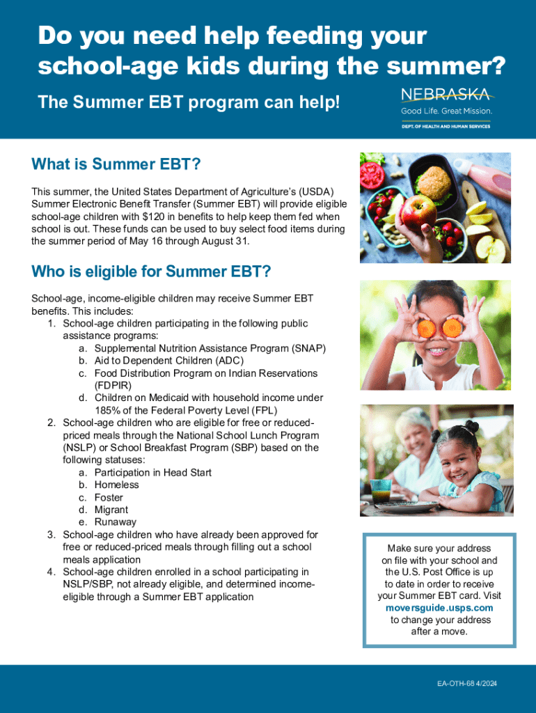Fillable Online dhhs ne 14 states are opting out of a Summer EBT ...