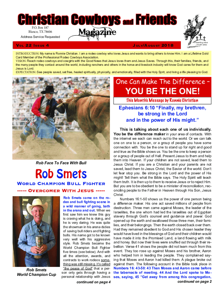 Fillable Online Christian Cowboys and Friends by Digital Publisher Fax Email Print - pdfFiller