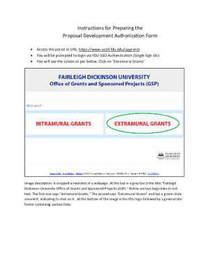 Fillable Online Instructions for Preparing the Proposal Development ...