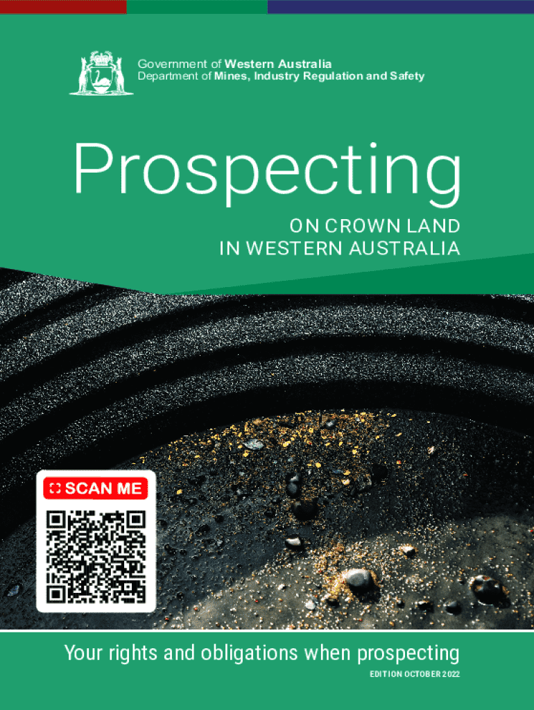 Fillable Online Prospecting on Crown Land in Western Australia. Prospecting on Crown Land in ...