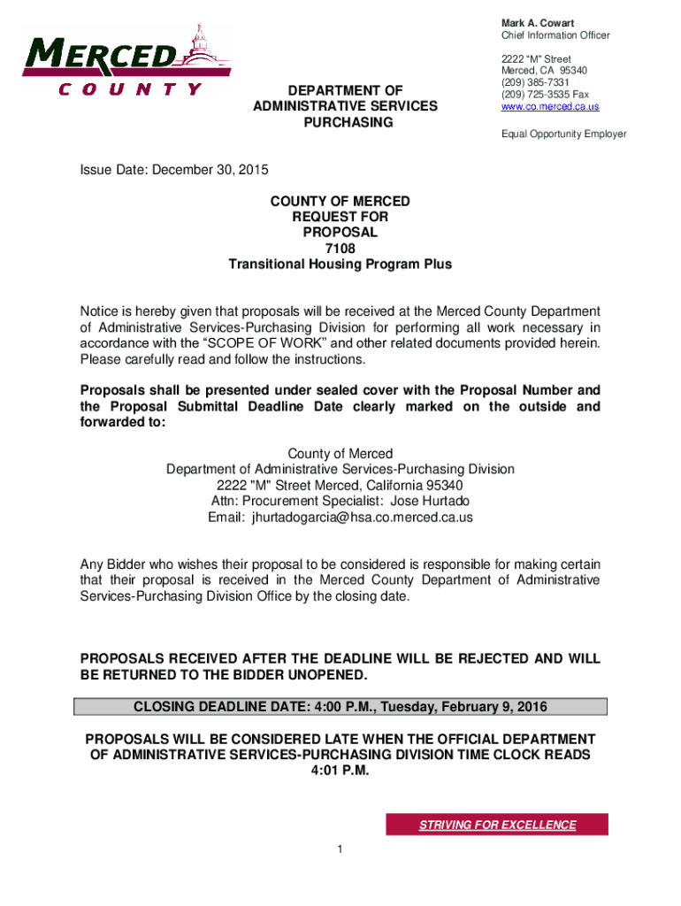 Fillable Online Proposals shall be presented under sealed cover with the Proposal Number and Fax ...