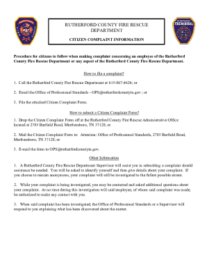 Fillable Online Online Citizen Complaint Form Fax Email Print - pdfFiller