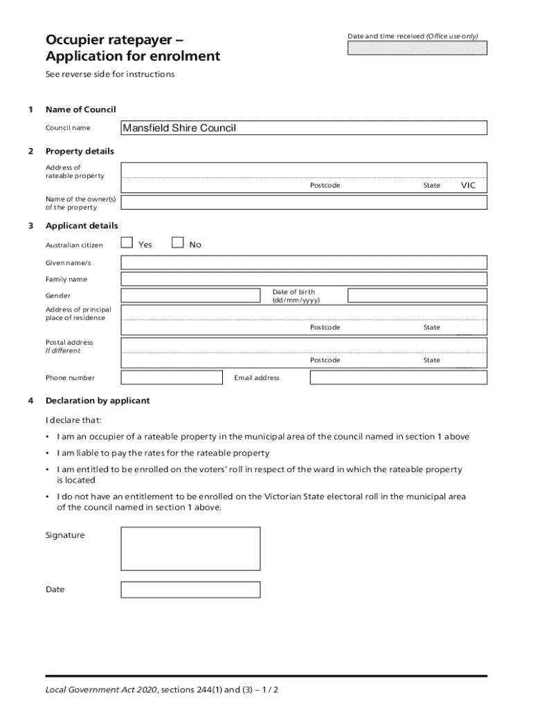 Fillable Online Date and time received (Office use only) Fax Email Print - pdfFiller