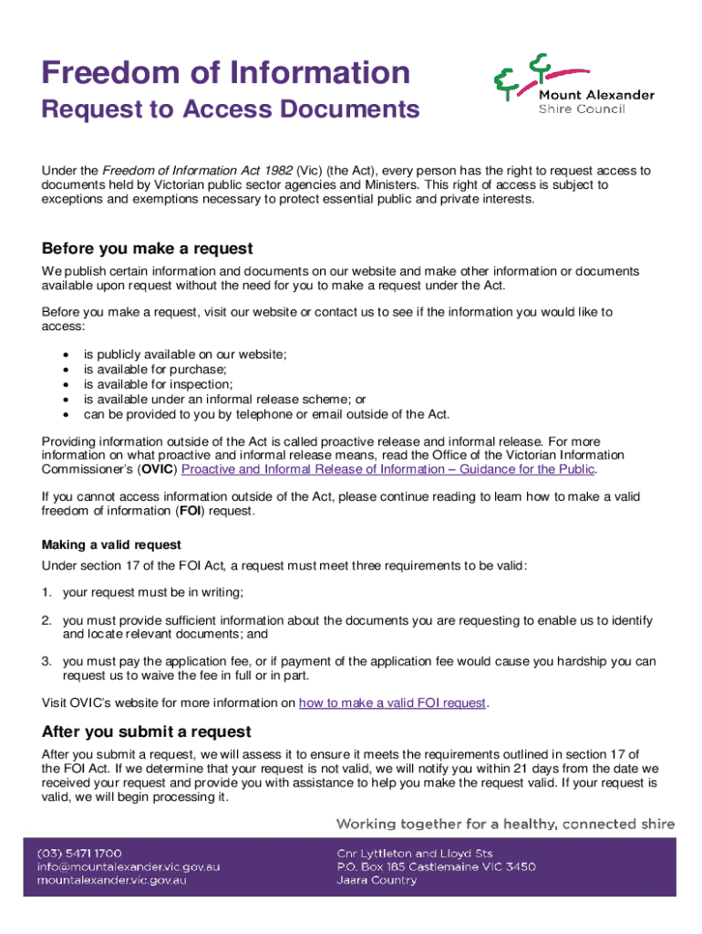 Fillable Online Freedom of information: Victorian Government Fax Email ...