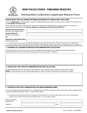 Fillable Online Firearms Instructor Legitimate Reason Form Fax Email ...