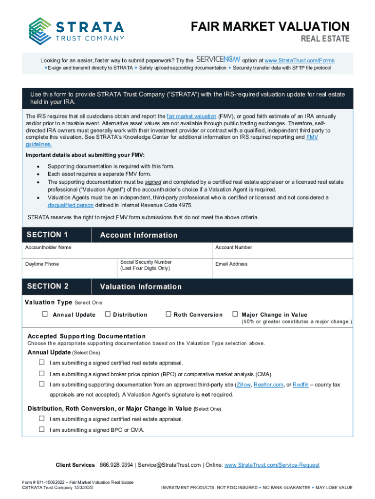 Fillable Online How Does Fair Market Value Apply To My Self-Directed ...