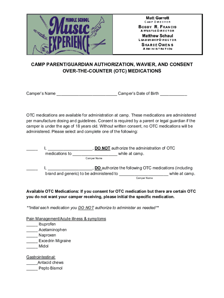 Fillable Online Permission to Administer Medication (Prescription and ... Fax Email Print ...