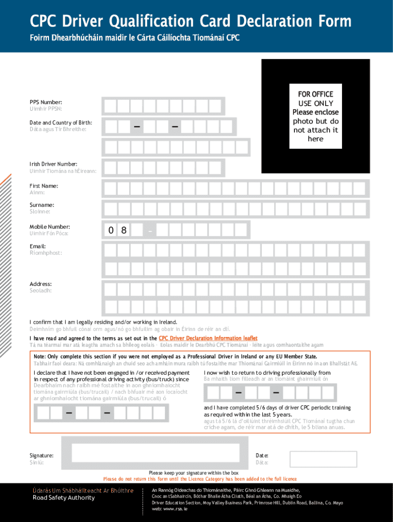 Fillable Online cpc-driver-qualification-declaration-form.pdf Fax Email Print - pdfFiller