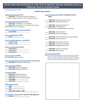 Fillable Online fulbright uark Graphic Design - Major Maps - The ...
