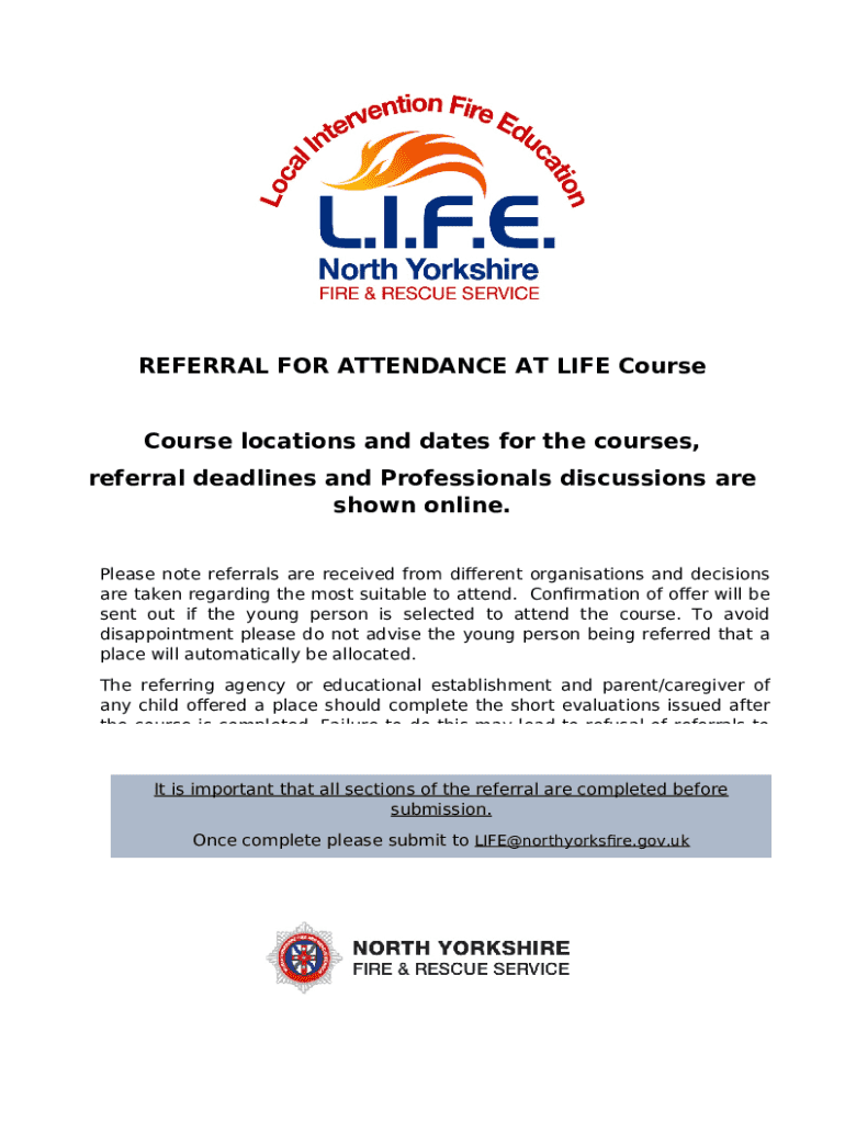 LIFE referral Doc Template | pdfFiller