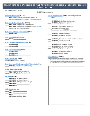 Fillable Online fulbright uark Major Map for Bachelor of Fine arts in ...