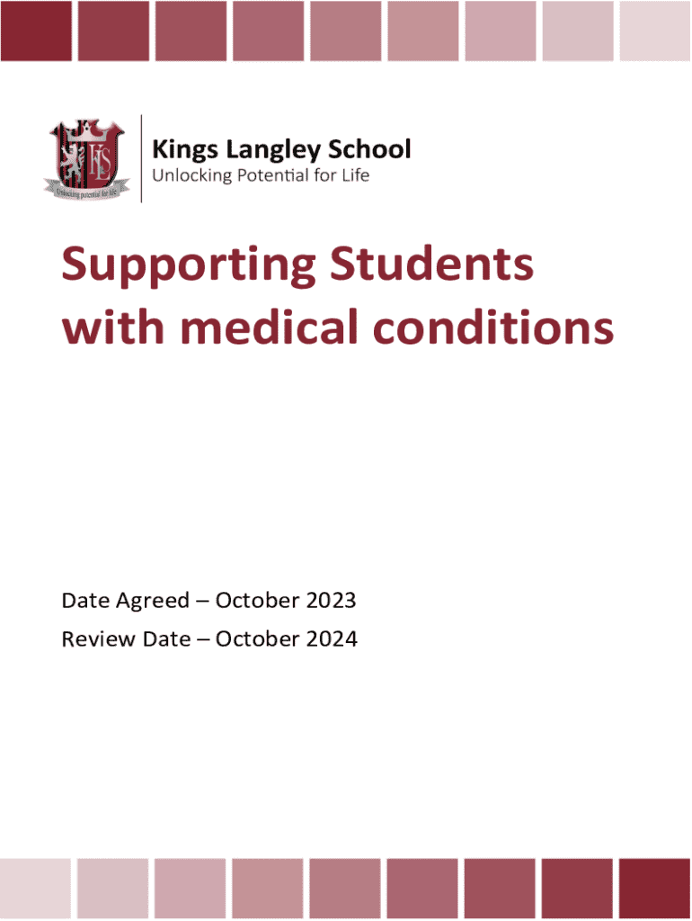 Fillable Online Supporting Students with Medical Conditions at School ...