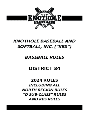 Fillable Online KNOTHOLE BASEBALL AND SOFTBALL, INC. (KBS) Fax Email ...