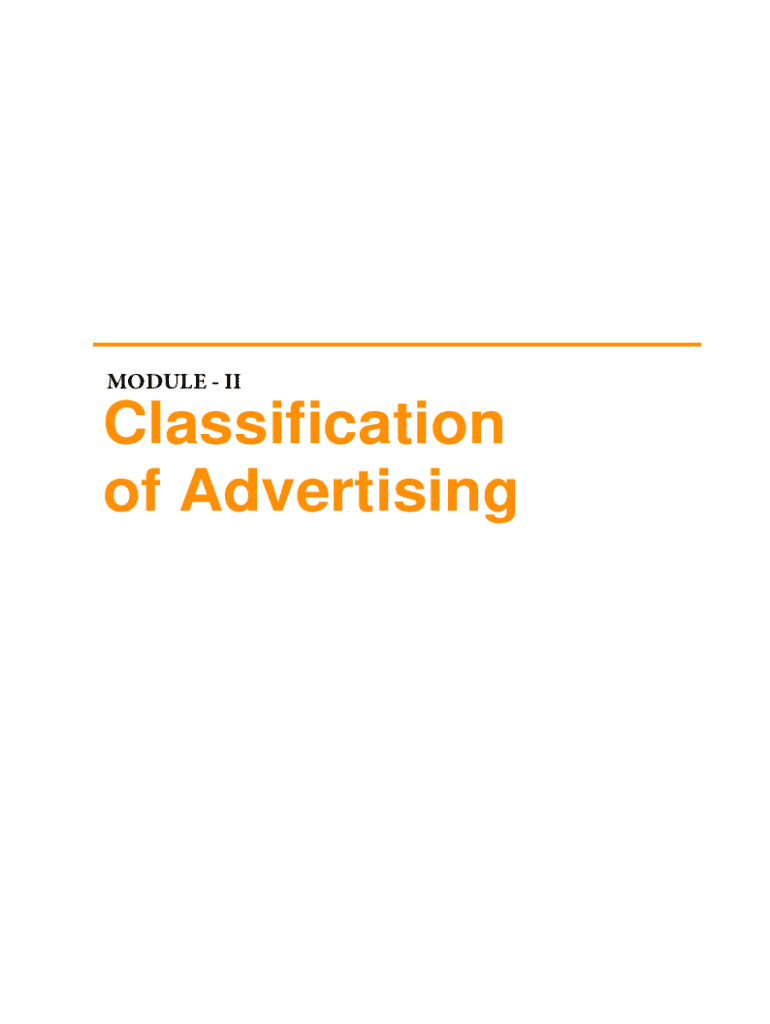 Fillable Online Types and Classification of Advertising: Exploring ...