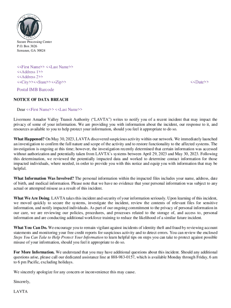 Fillable Online Livermore Amador Valley Transit Authority - Notice of ...