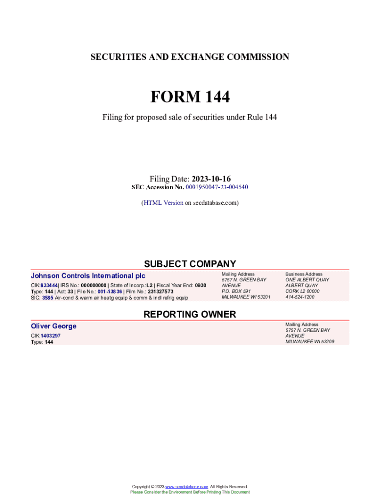 Fillable Online Adient Files SEC Form 10 for Planned Spin-off from ...