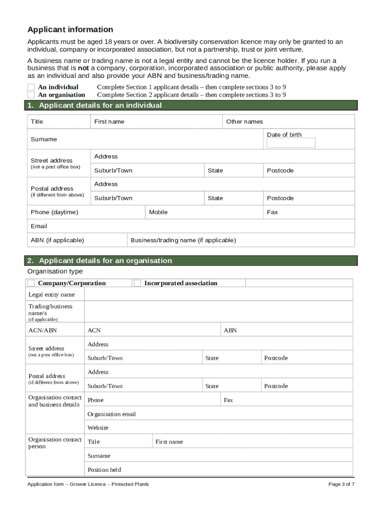 Application for a Grower LicenceProtected Plants - www environment nsw ...