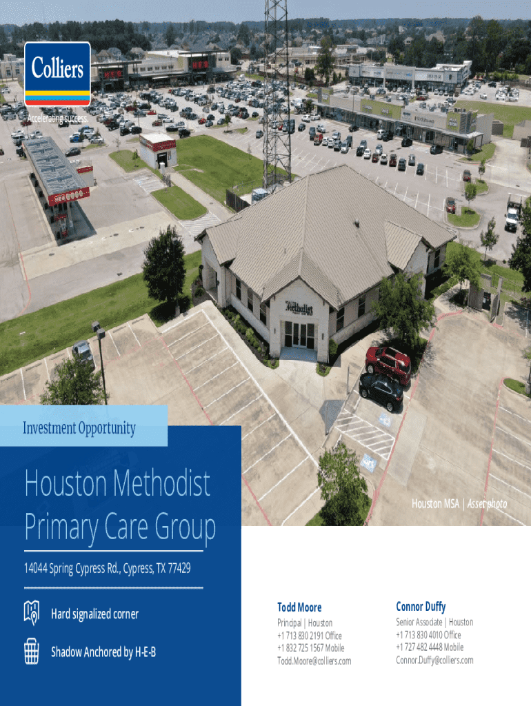 Fillable Online Houston Methodist Primary Care Group opening new ...