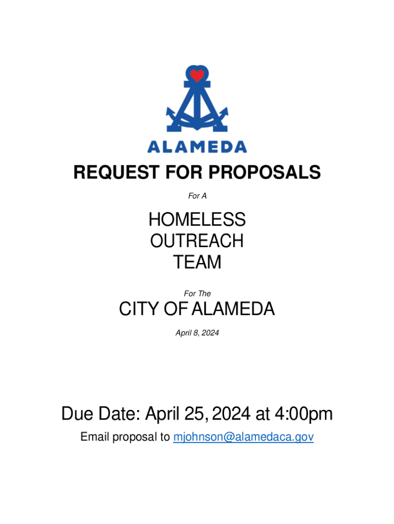 Fillable Online Homeless Outreach Team for the City of Alameda (FY24-25 ...
