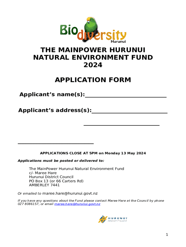 MainPower Hurunui Fund application . ... Doc Template | pdfFiller