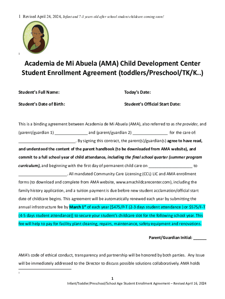 Fillable Online STUDENT ENROLLMENT AGREEMENT (CONTRACT) Fax Email Print ...