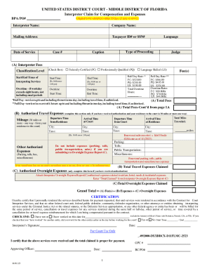 Fillable Online (A) Interpreter Fees Fax Email Print - pdfFiller