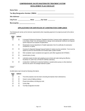 Fillable Online Certificate of Construction Compliance Checklist ...