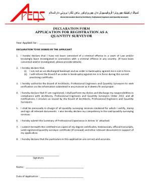 Fillable Online Quantity-Surveyor-Registration-Application-Form ...