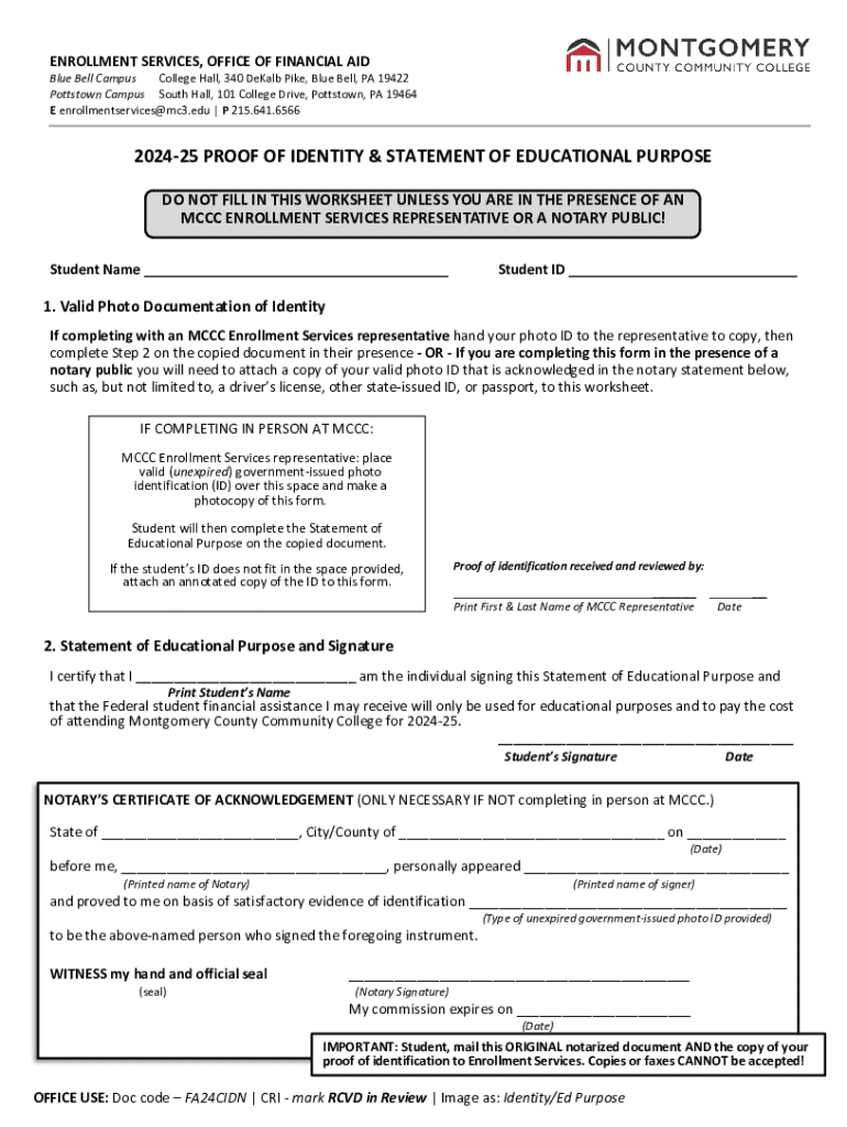 Fillable Online MCCC welcomes prospective students and families to its ... Fax Email Print ...
