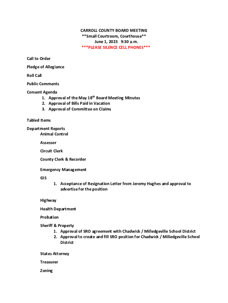 Fillable Online 1. Invocation 2. Pledge of Allegiance 3. Call to Order & Roll ... Fax Email ...